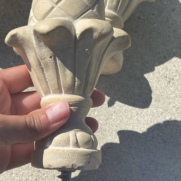Accents | Vintage Terracotta Ceramic Pineapple Finials Drapery Hardware ...